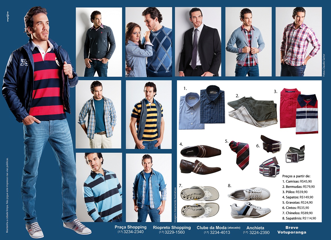 publicidade: Flyer loja roupas masculinas