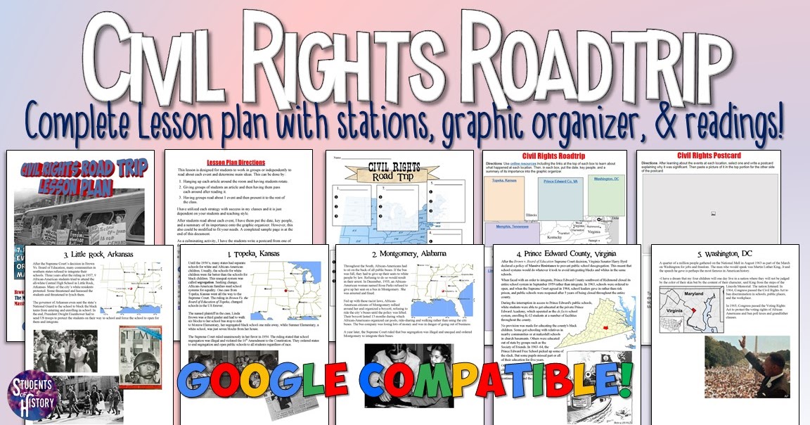 Students of History: Civil Rights Movement Lesson Plan with New Google ...