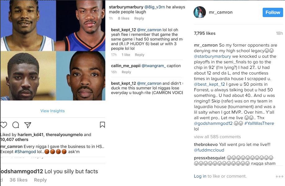 Cam'ron Calls Out Stephon Marbury & Other NY Streetball Legends on IG ...