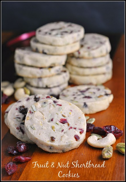 Keerthi's Kitchen: Fruit and Nut Shortbread Cookies