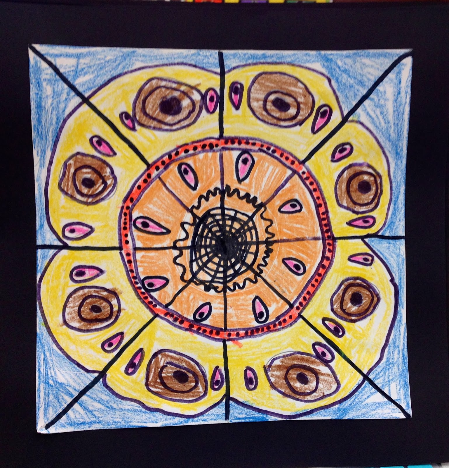 Art at Sanders Memorial: 3rd Grade Indian Mandalas