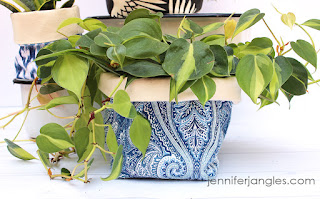 Jennifer Jangles Blog: DIY Sewn Flower Pot Covers, a.k.a. Plant Bags
