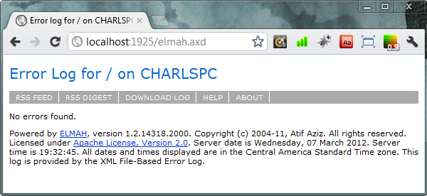 Technical Scripts And Symbols Elmah Error Logging Modules And Handlers Basic