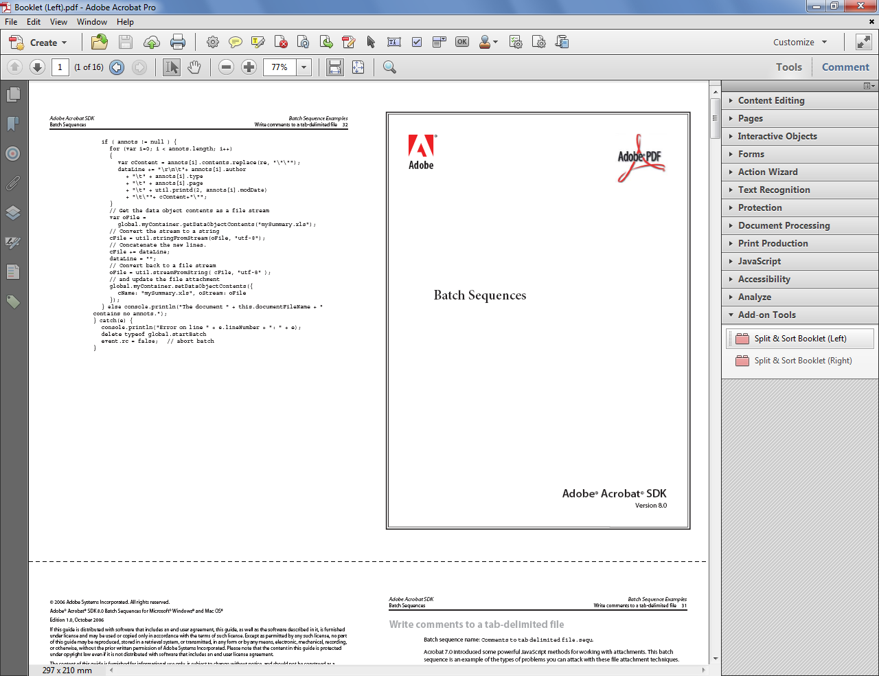 Custom Made Scripts For Adobe® Products Acrobat Split And Sort