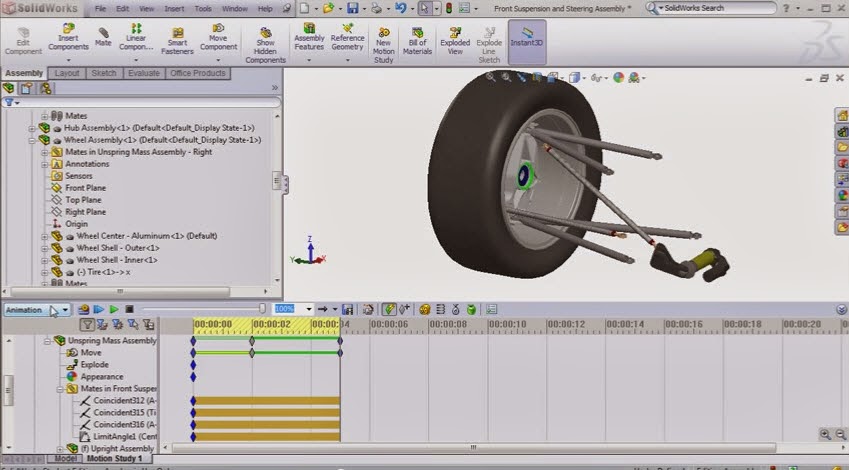 How to Using SolidWorks Motion Study and animation for Formula SAE ...