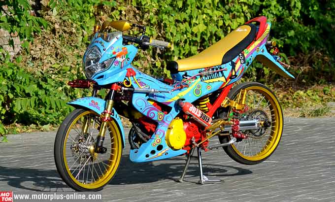 Foto Modifikasi Motor Satria F Drag Terbaru 2015