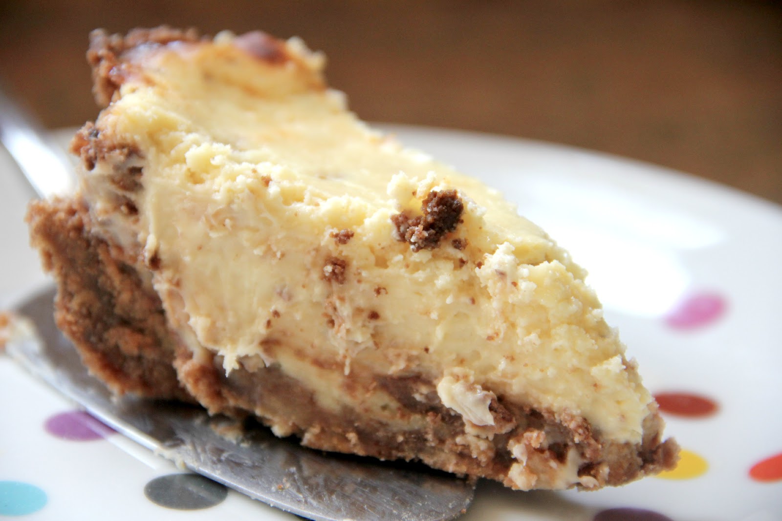 My Happy Place: Chocolate Chunk Cheesecake with Cookie Crust