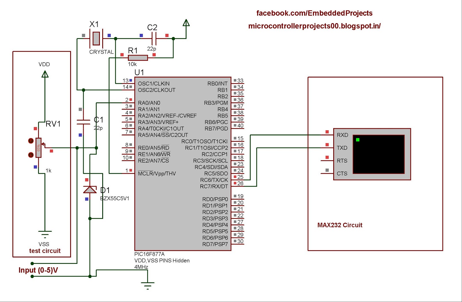 PC Based Digital Voltmeter Using PIC 16F877A