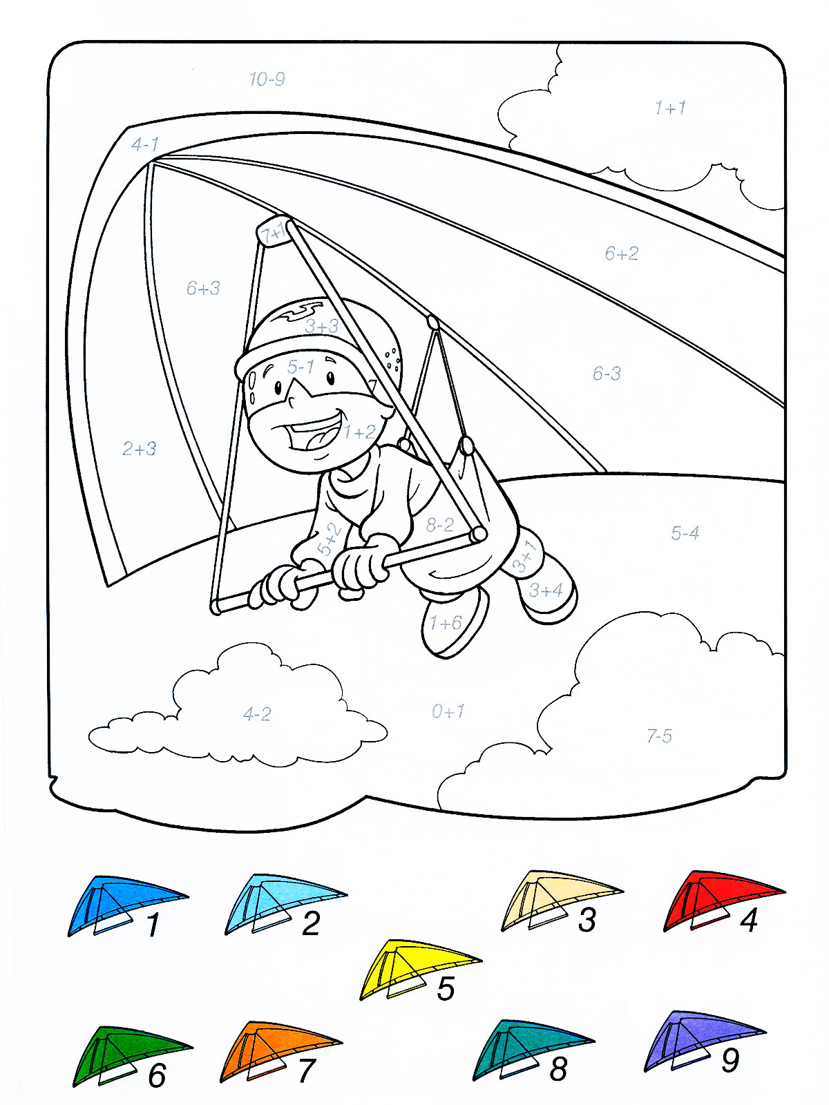 Creionasul cel Istet si prietenii: Adunarea numerelor 0-10 - coloram ...