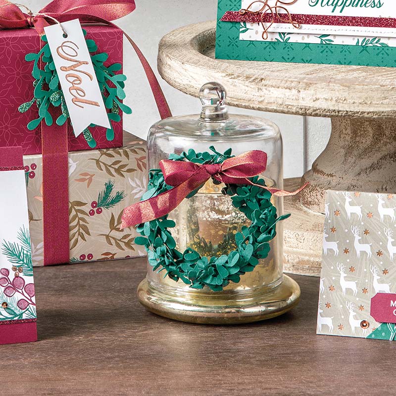 Laura's Stamping Place: Sprig Punch Wreath Holiday Card Tutorial