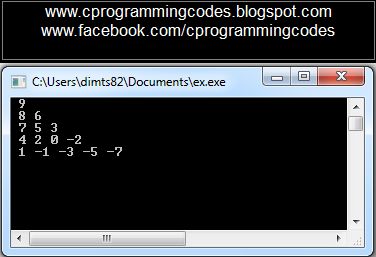 C Programming | Computer | Ms-Excel: Positive-Negative Number Triangle