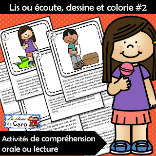 la classe de caro.: Lis ou écoute, dessine et colorie #2