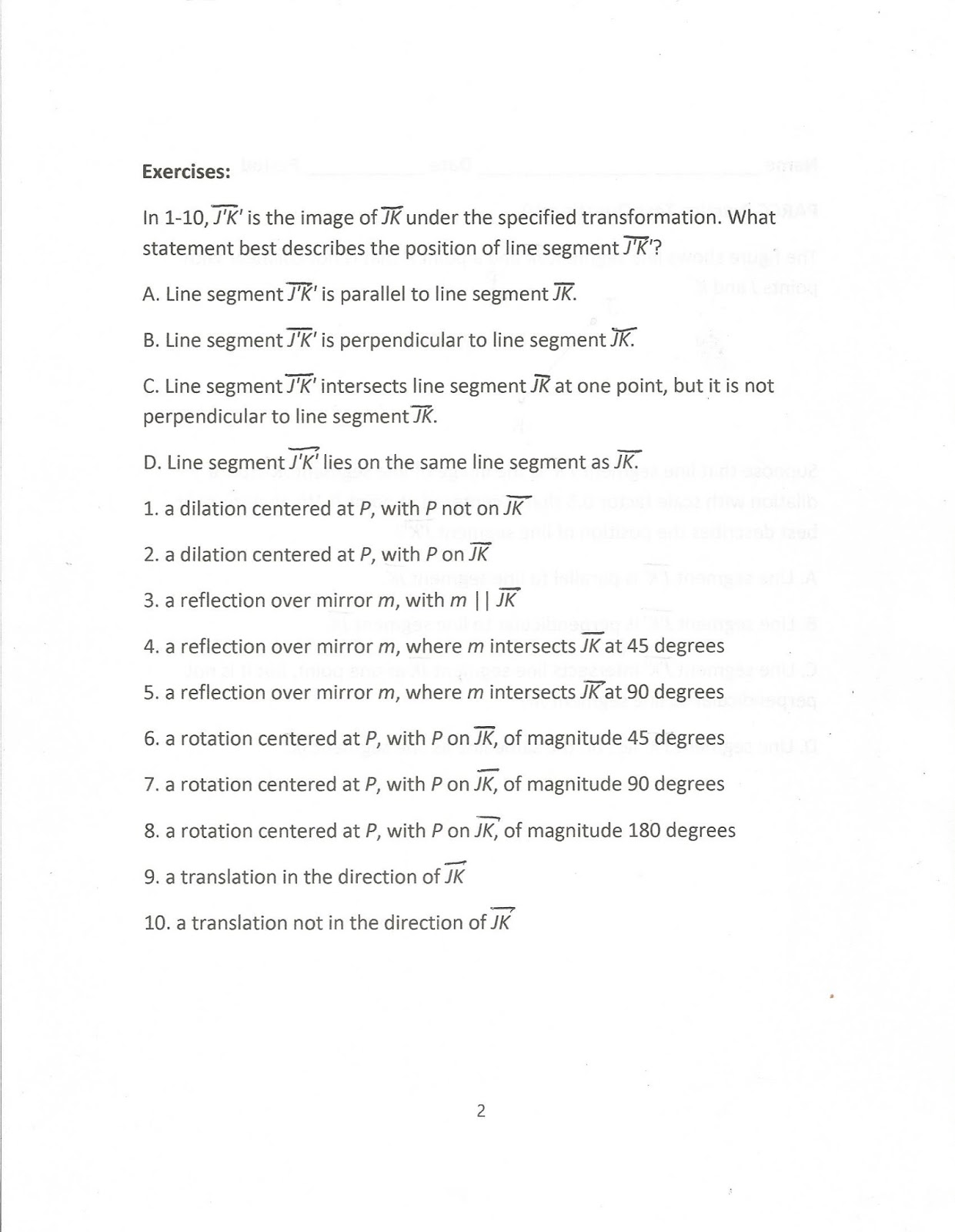 Geometry, Common Core Style: PARCC Practice Test Question 10 (Day 153)