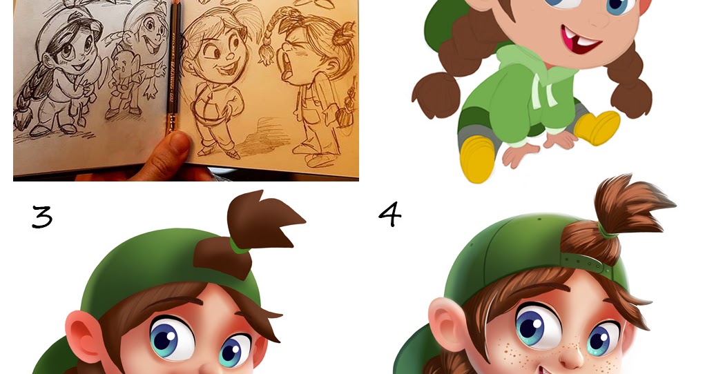 Learning drawing principles: girl