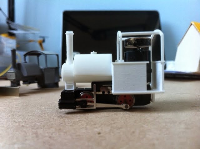 Bagnall saddle tank in 009: mk2 test arrived...