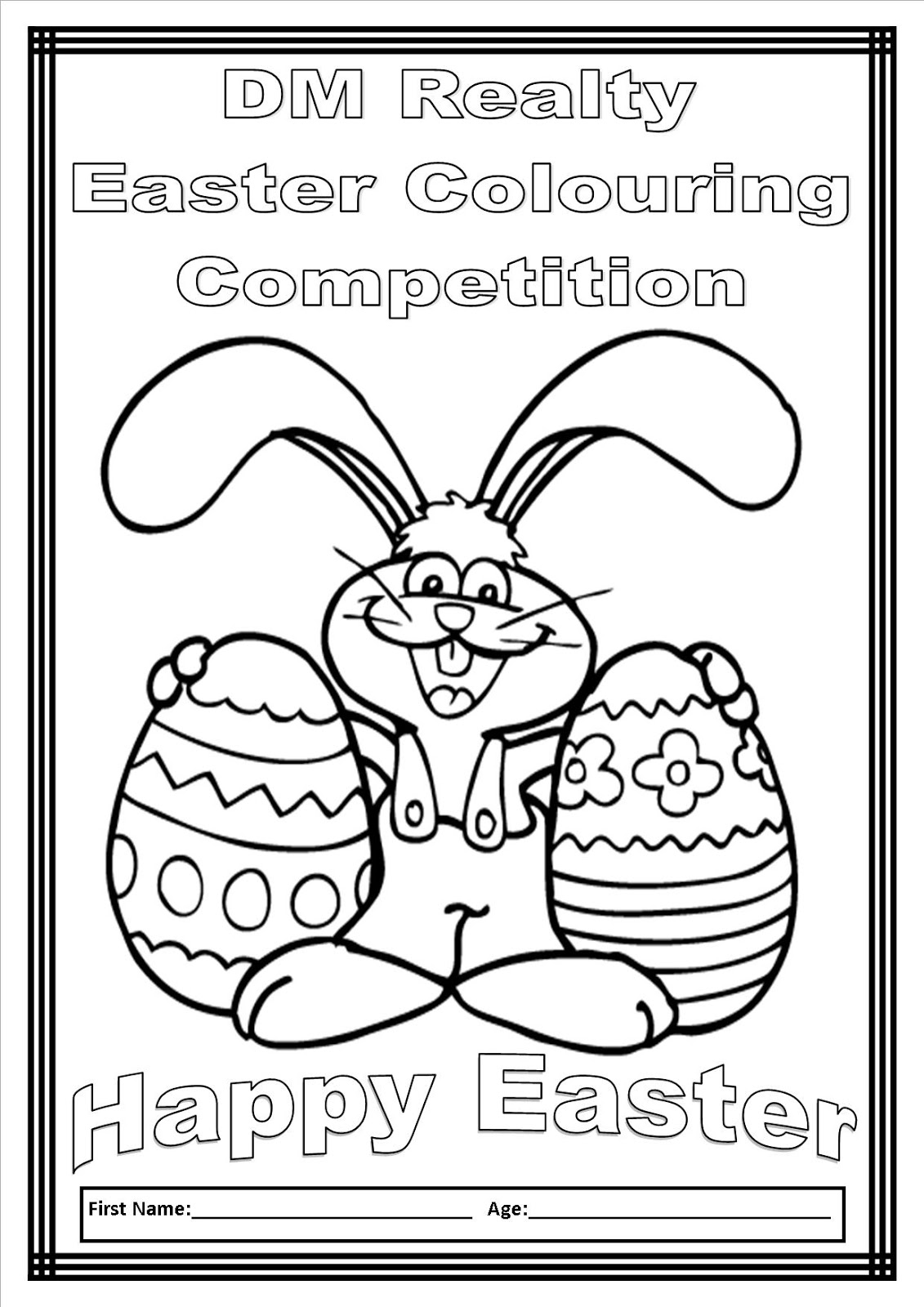 DM Realty: DM Realty Easter Colouring Competition 2013