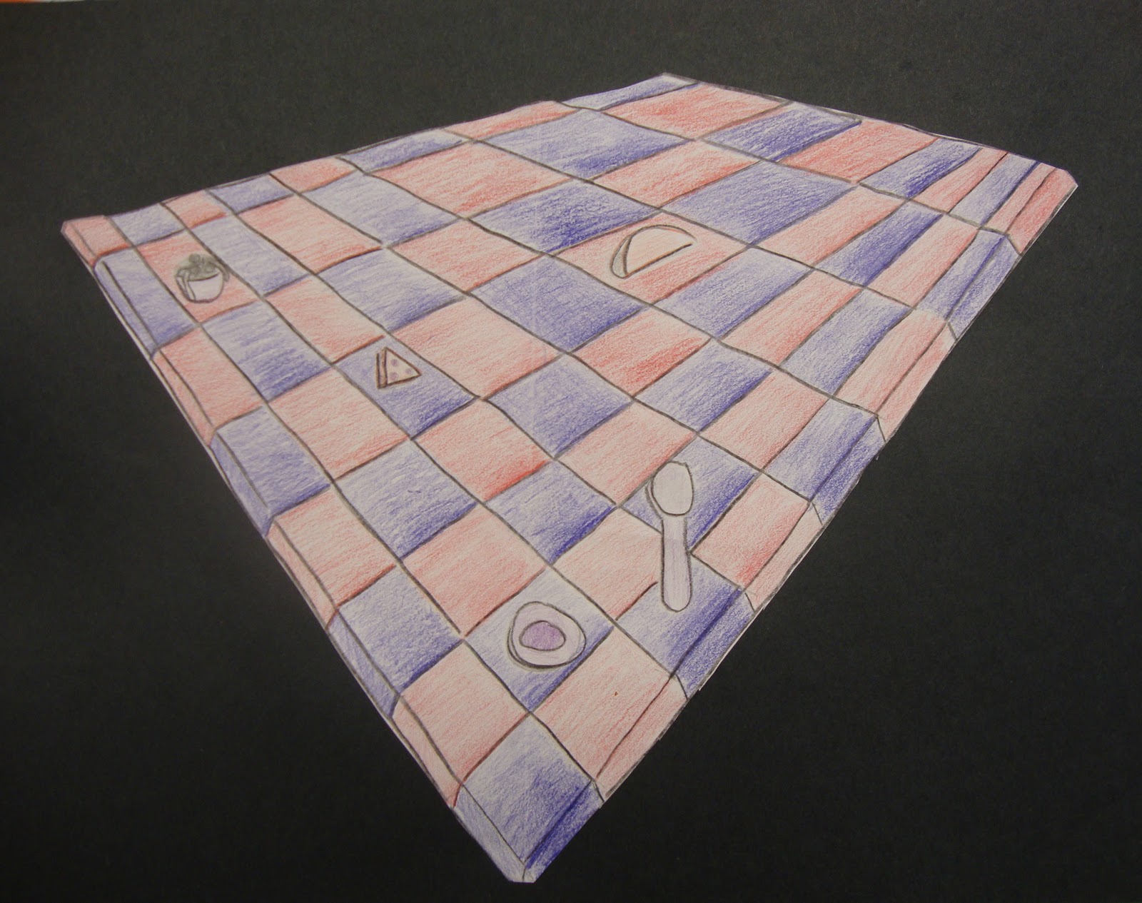 Art. Paper. Scissors. Glue!: 2 Point Perspective Chess Boards