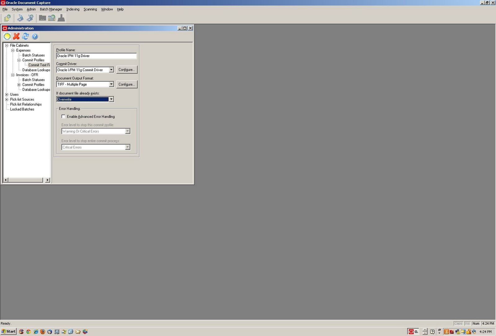 ORACLE WEBCENTER: Configuring OracleWebcenter Capture with Oracle ...