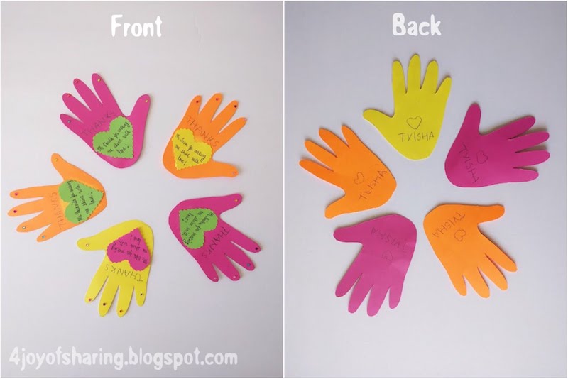 Handprint Keepsake Craft For Kids - The Joy of Sharing