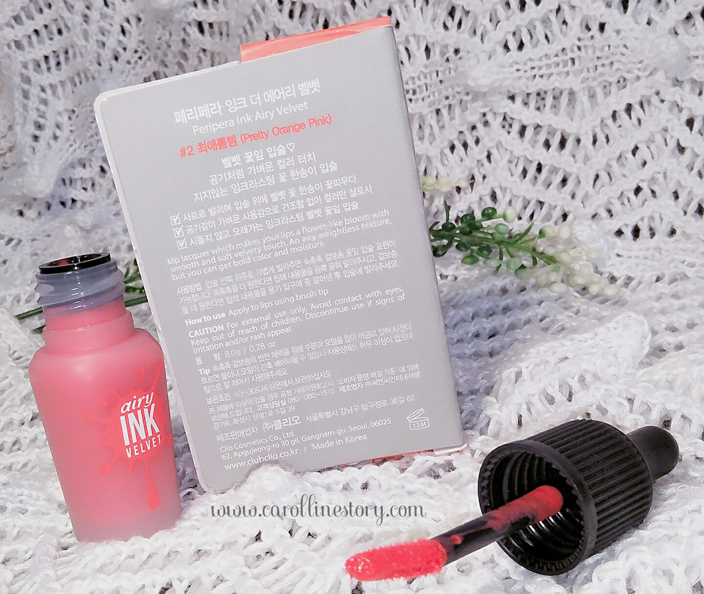 REVIEW] PERIPERA AIRY INK VELVET 02 PRETTY ORANGE PINK - Carolline's ...