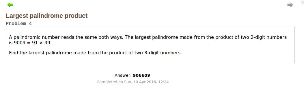 Problem 4 Project Euler Solution with Python