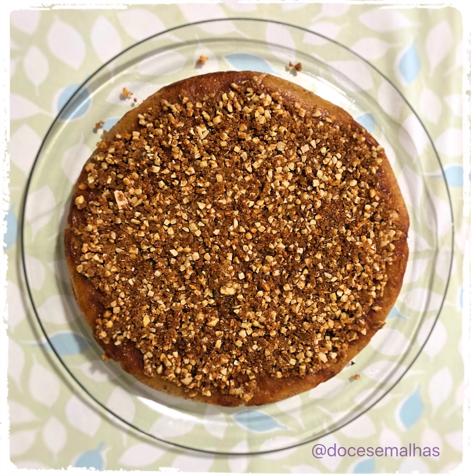 Doces e Malhas: Bolo de maçã com crumble de amêndoa (low carb)