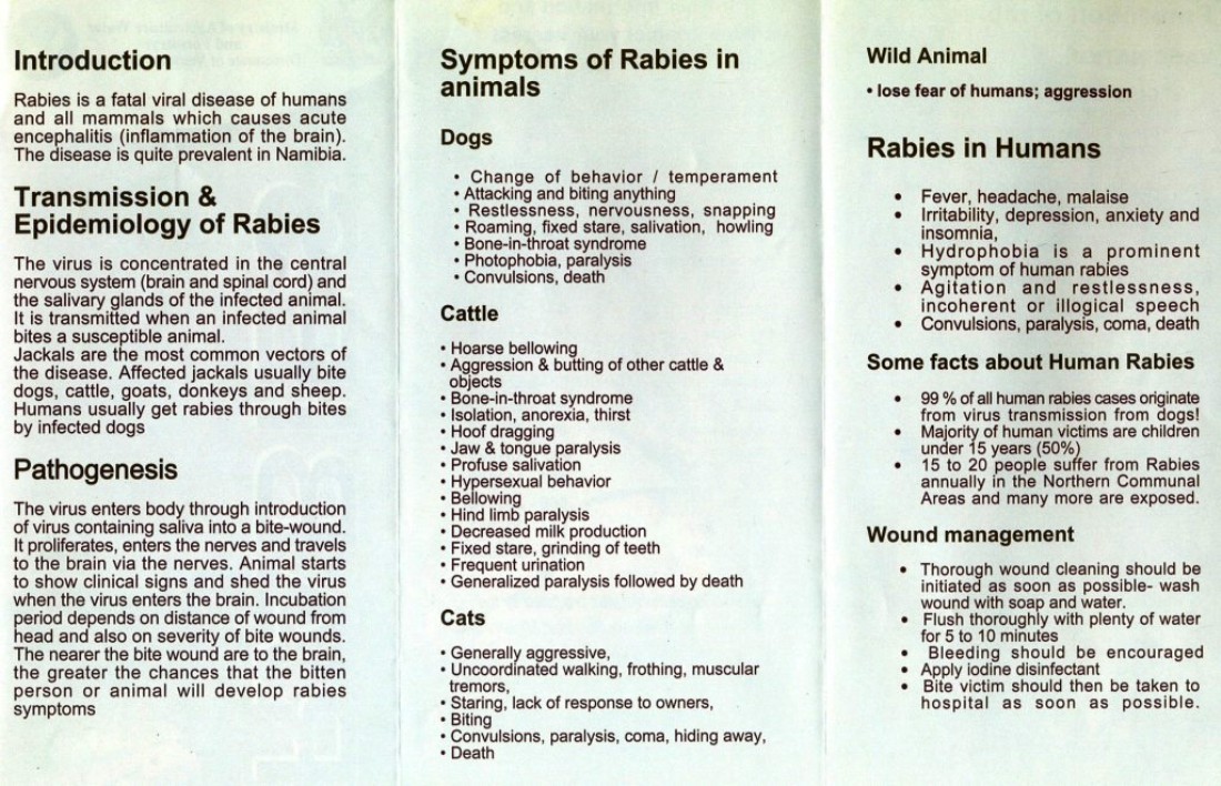Agri Alert Namibia: Focus on Animal Health: Rabies Vaccination Erongo