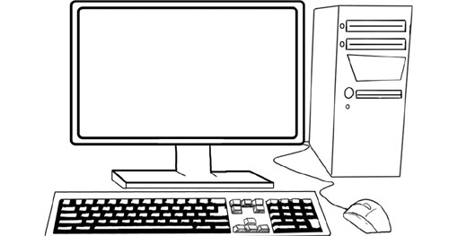 How to draw a Computer - Drawing for Children