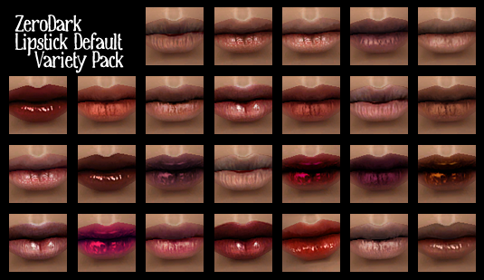 The Sims 2 Finds: zerographic | Lipstick Default - Variety Pack!