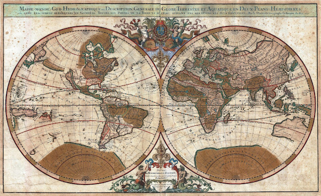 Mapas históricos del mundo: Mapamundi - Siglo XVII
