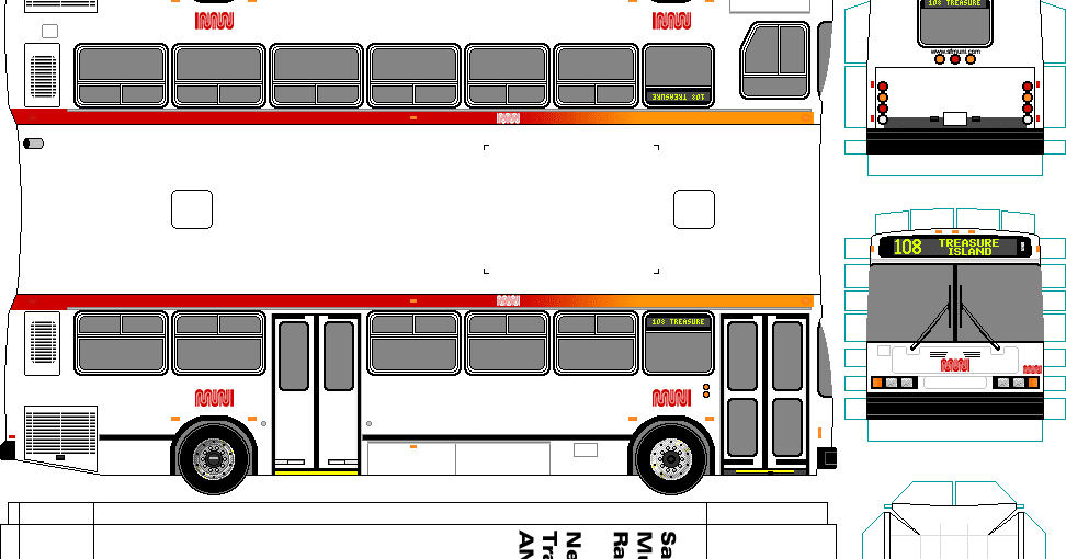 SP. Papel Modelismo: PaperBus Neoplan USA TRansliner AN440 - San ...