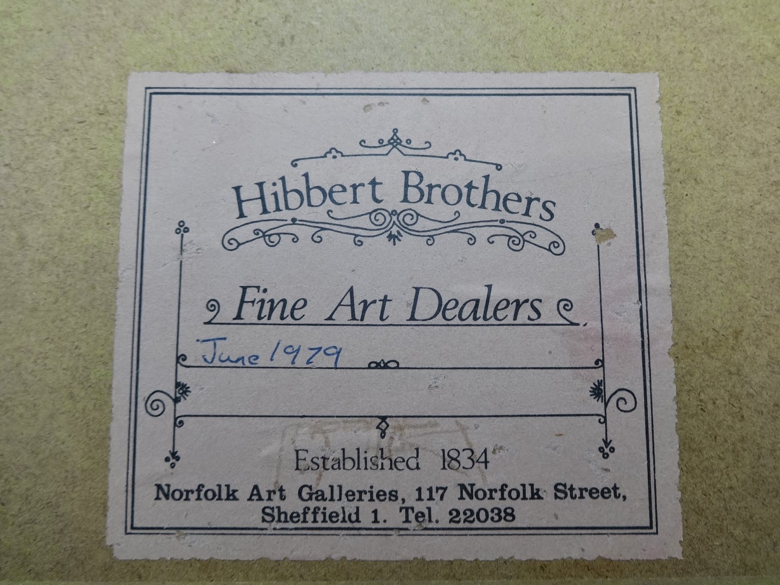 Picture Frame Labels: Hibbert Brothers