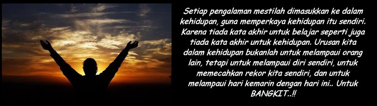 - Ali's Blog -: Semangat Untuk Bangkit