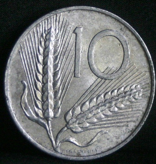 MONEDAS DEL MUNDO: MONEDA DE ITALIA 1952 10 LIRAS KM 93 $ 12.000