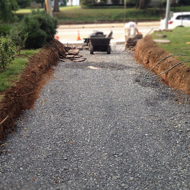 High Street Market: Driveway Update: New Retaining Wall