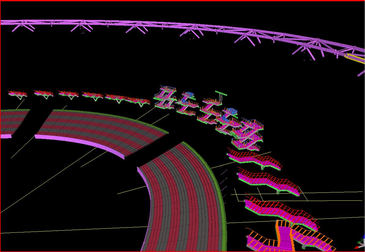 Daniela Chelaru: Tekla print screens for Olympic Vomitory Stairs