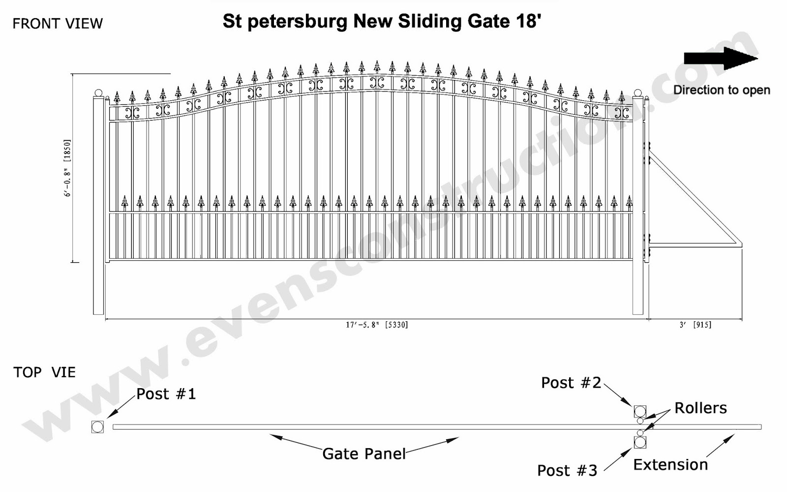 Sliding Gate Design Drawings