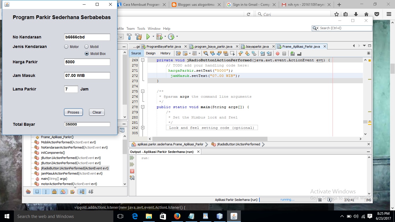 Membuat Program Parkir Sederhana Java NetBeans