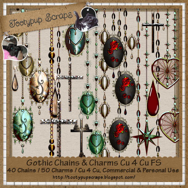 Tootypup Scraps: new Release Gothic Chains And Charms