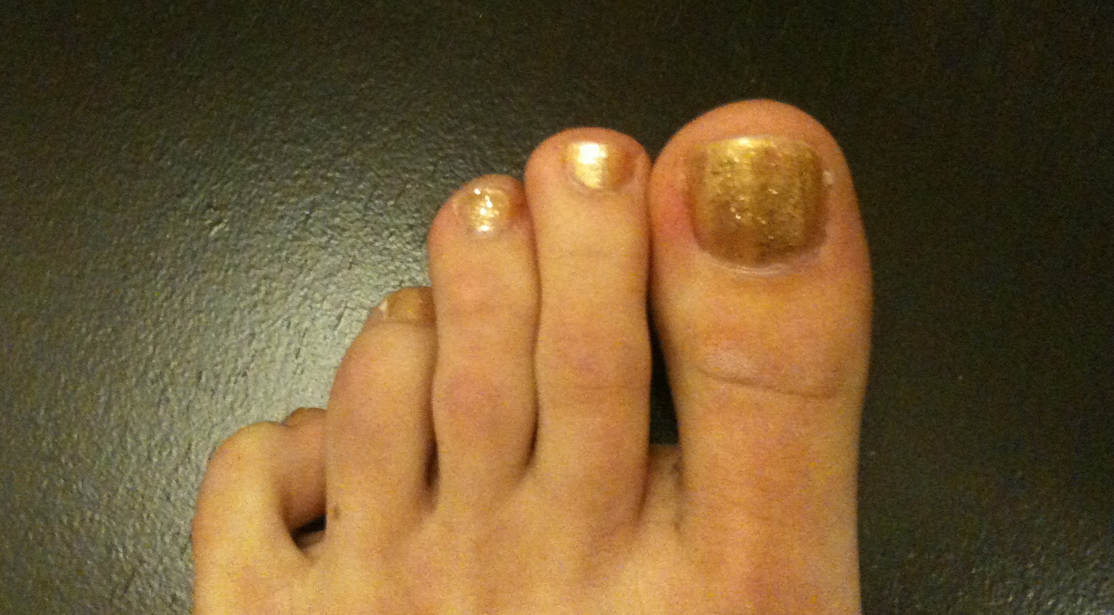 a bicycle built for two: Gold Glitter Toes