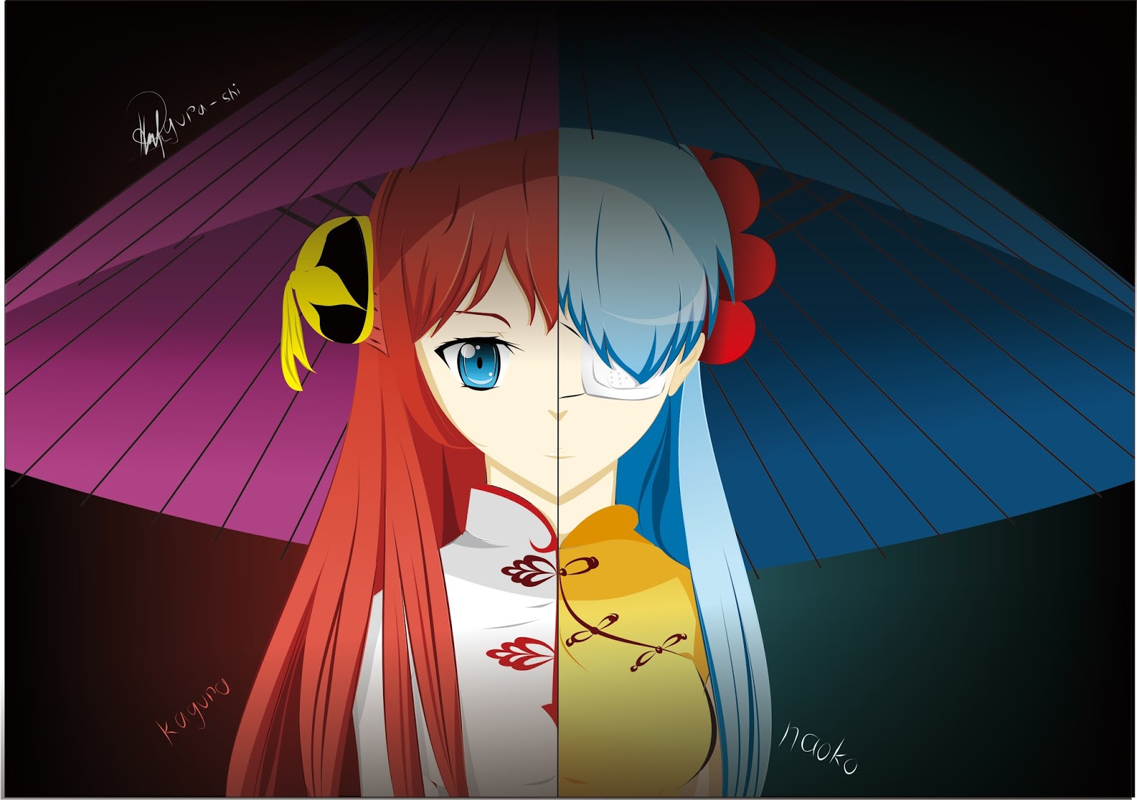 Kagura (GINTAMA), Yorozuya Gura-san, Aoki Naoko,(OC), Naoko-chan | Akai ...