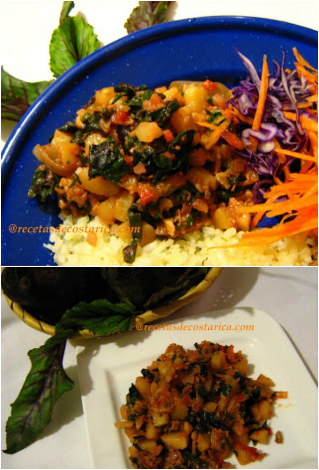 Cocina Costarricense: hojas de remolacha