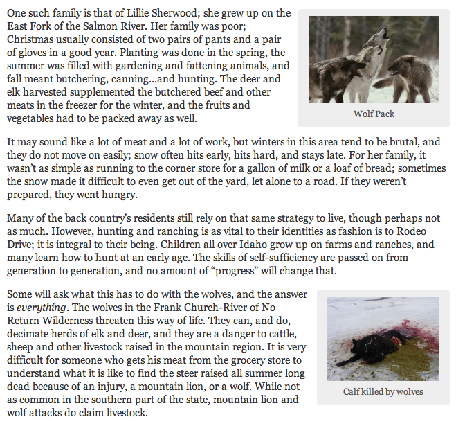 STOP WOLF HUNTS: IDAHO WOLVES ~ ACTIONS ~ NEWS