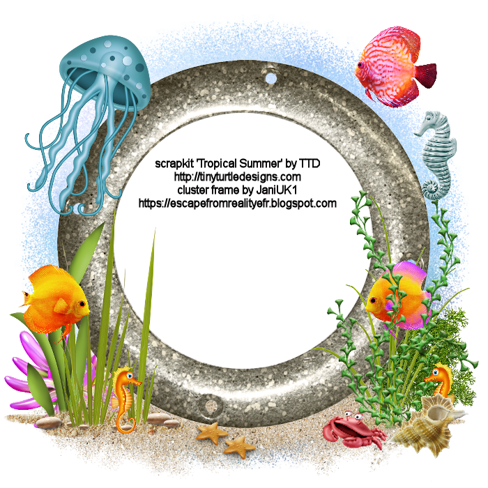 Escape From Reality Blog: FTU Cluster Frames "Tropical Summer"