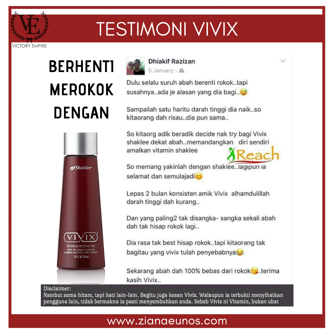 Kebaikan Vivix Shaklee Untuk Orang Tua / Warga Emas