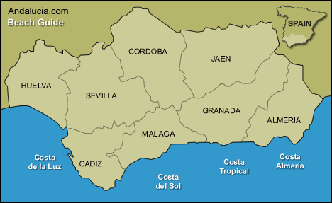Andalucia Map Pictures and Information | Map of Spain Pictures and ...