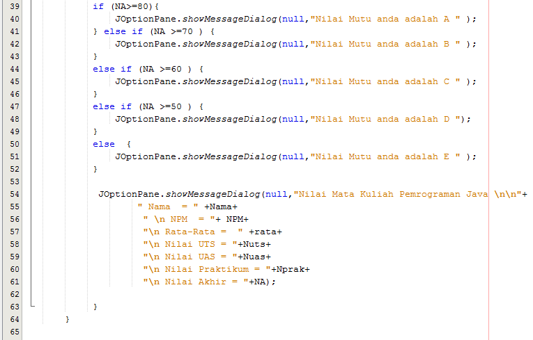 V-class JAVA ( Percabangan Pada JAVA ) - Task Blog