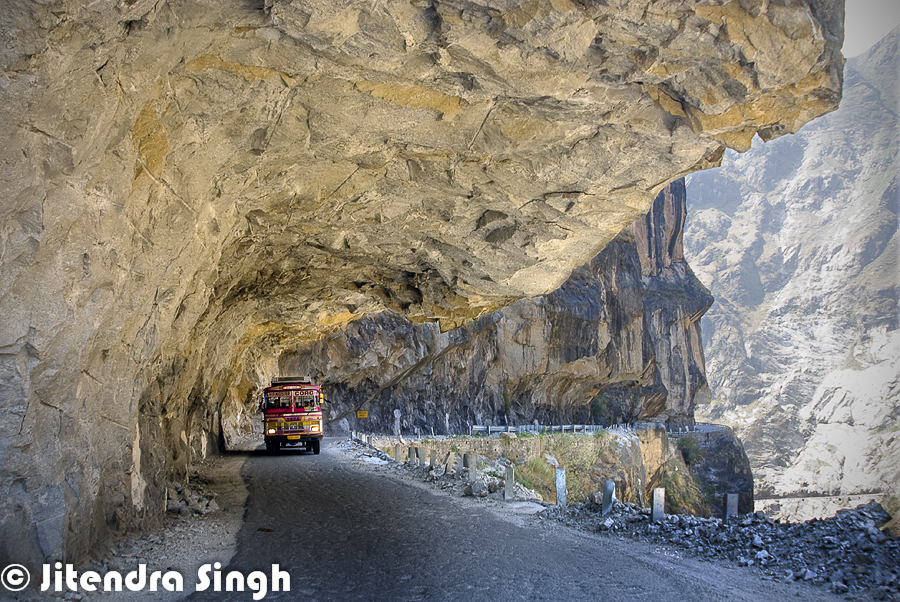 Snow covered region of Kinnaur district in Himalayan State of India ...