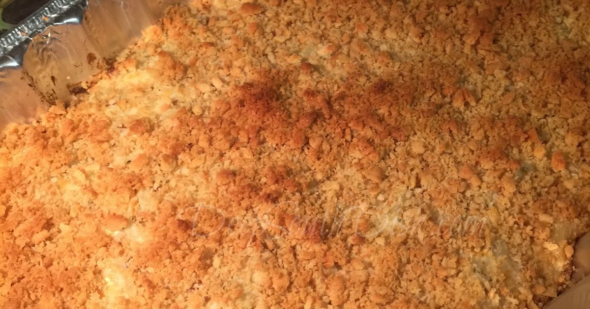 Deep South Dish: Sour Cream Hash Brown Casserole with Ritz Cracker Topping