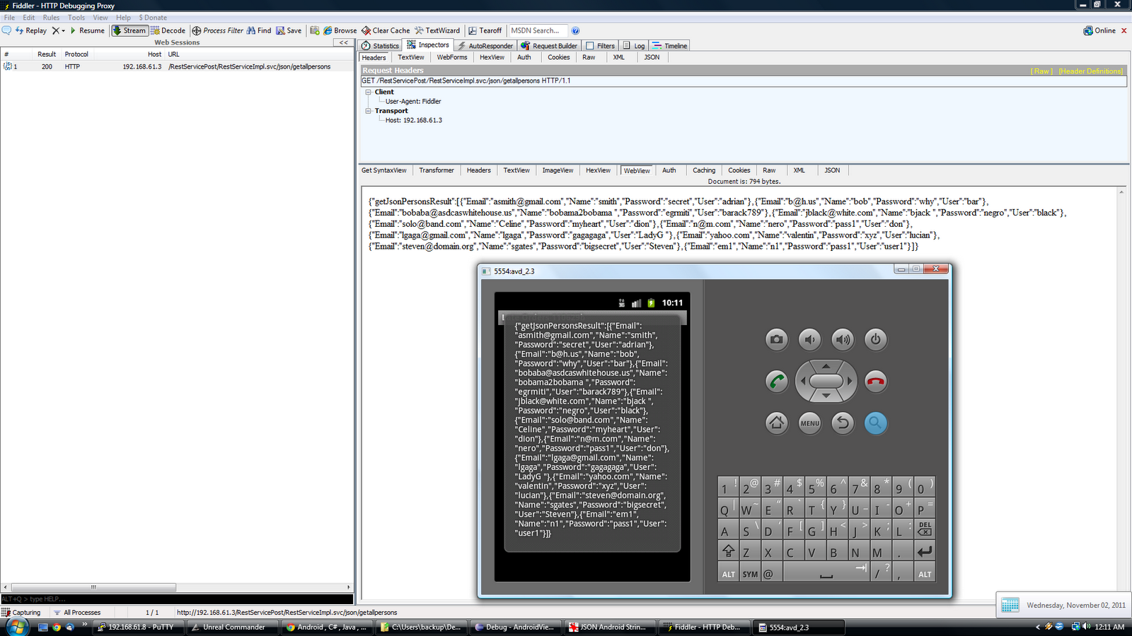 Java & Linux : Fishing in the Desert: Step 9 : Android Client reading ...